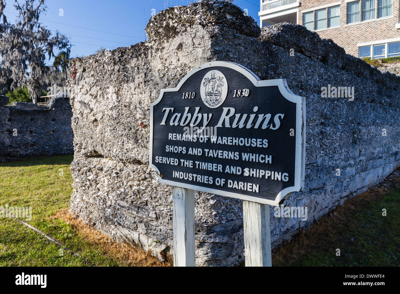 Tabby warehouse ruins in Darien, Georgia Stock Photo - Alamy