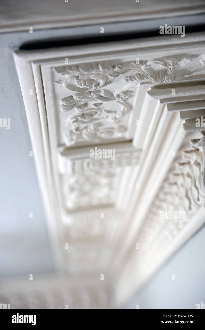 Traditional cornicing in a Georgian townhouse in Bath UK Stock Photo ...