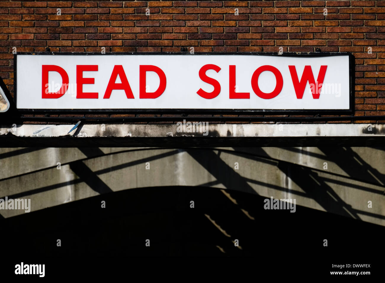 Dead Slow Sign High Resolution Stock Photography and Images - Alamy