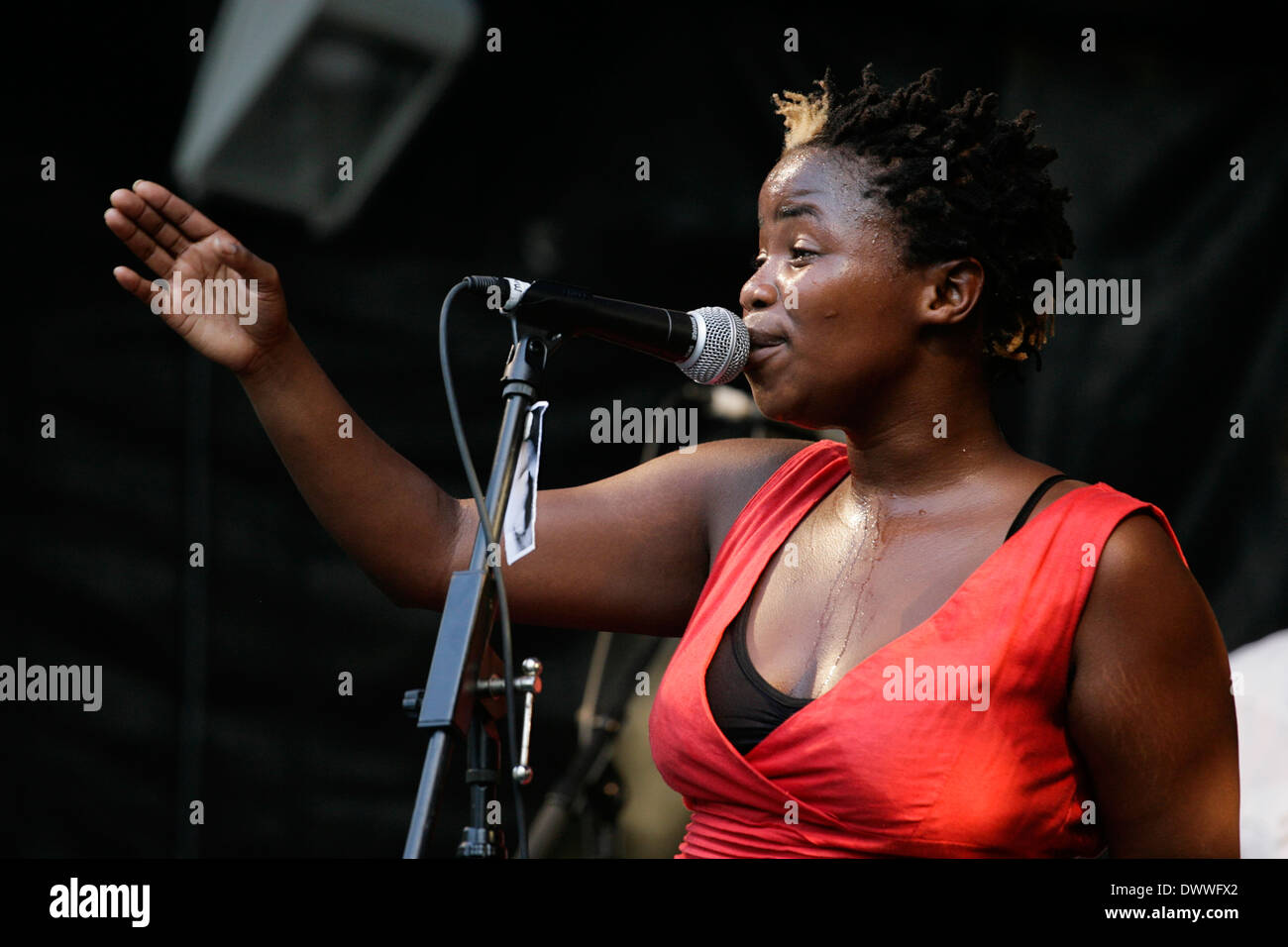 Freshlyground singer Zolani Mahola performs at the Botanic Gardens in ...