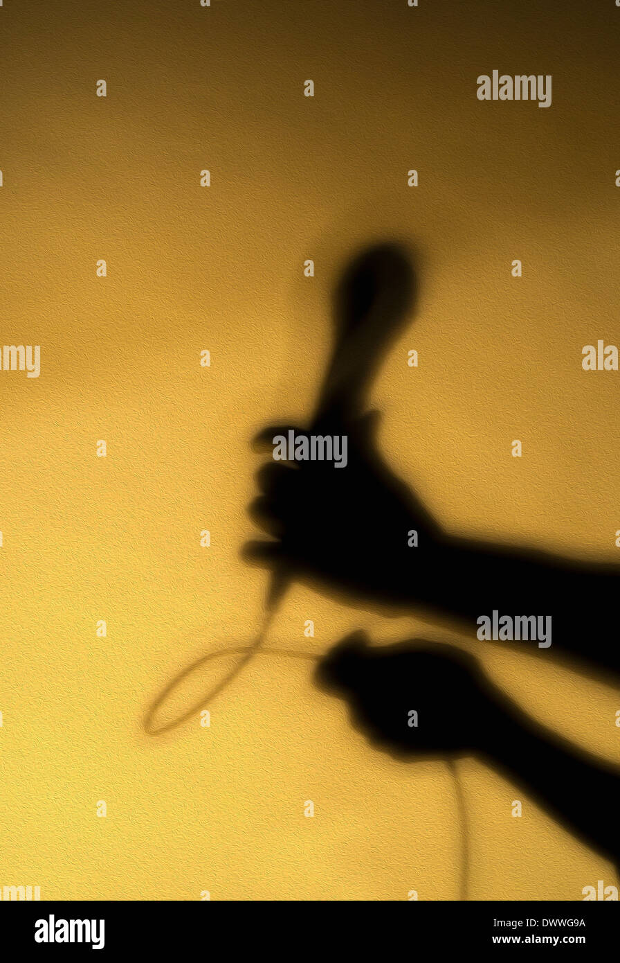 Silver microphone in hand hi-res stock photography and images - Alamy