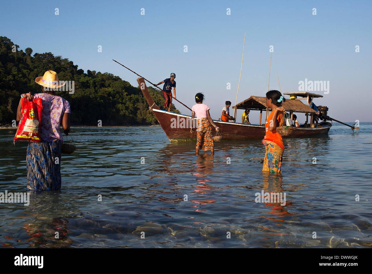 Mar 1, 2014 - Ko Surin, Thailand - Moken women return to a long tail ...