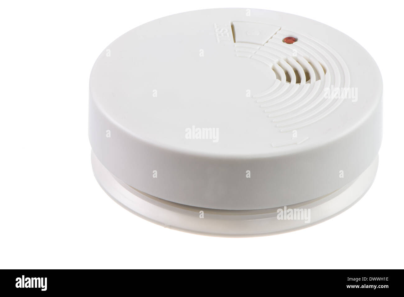 Fire safety with a smoke detector (isolated on white Stock Photo - Alamy