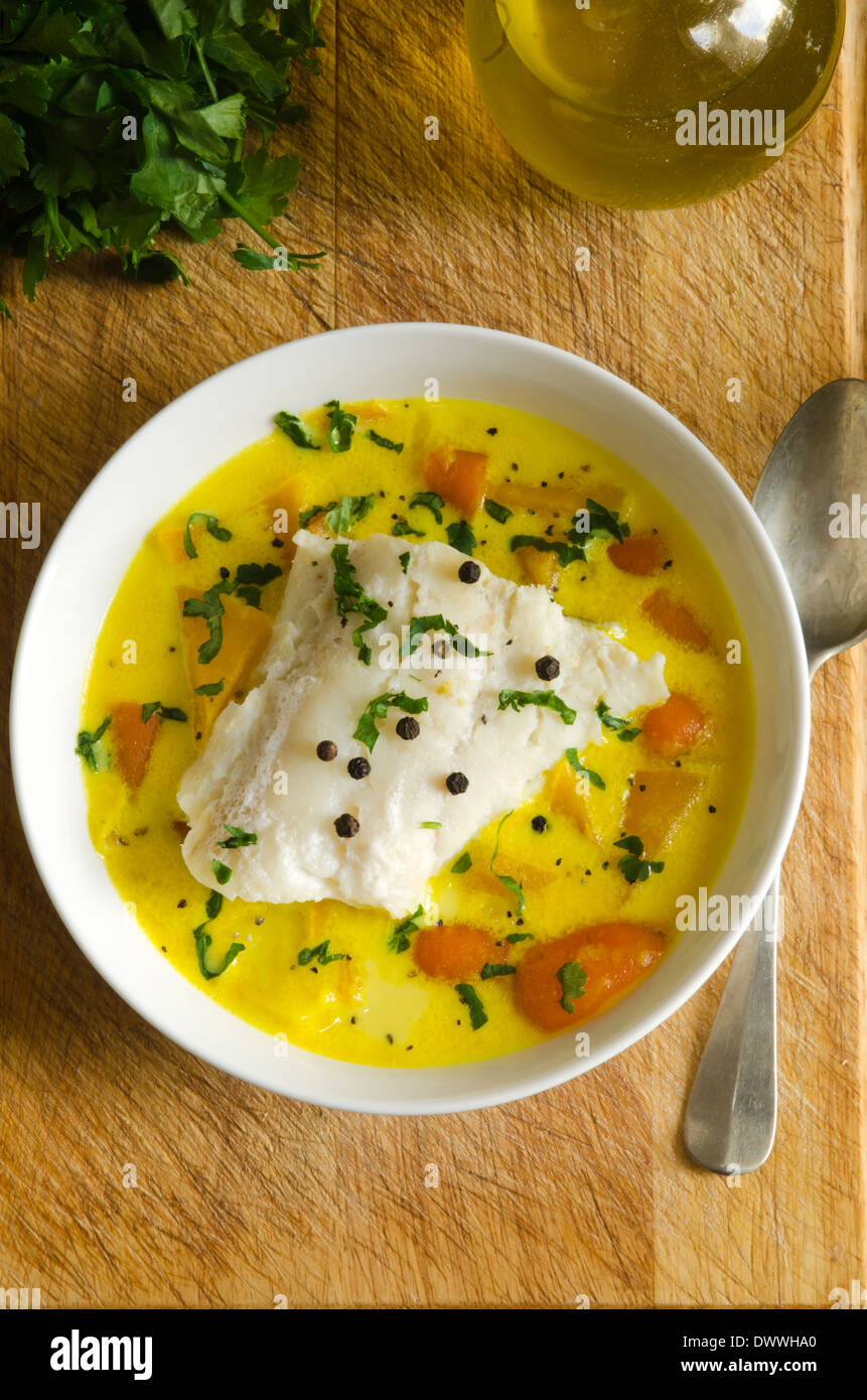 Chowder bowl with herbs hi-res stock photography and images - Alamy