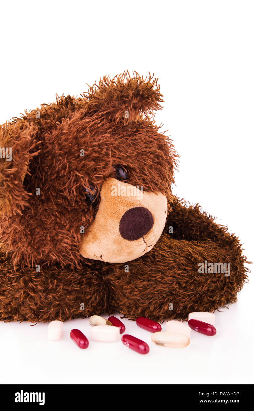 bear taking tablets Stock Photo - Alamy