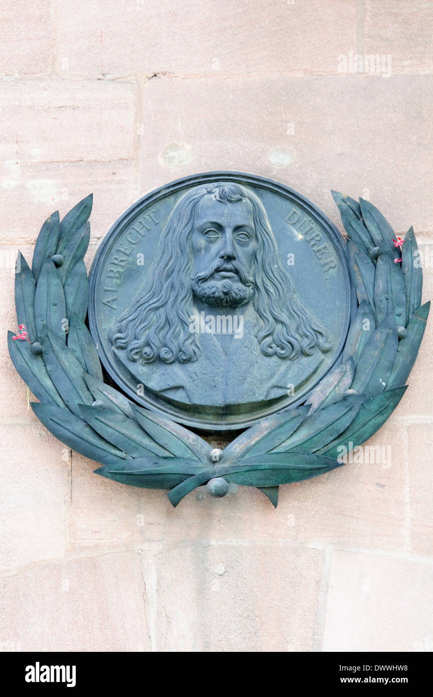 Germany, Bavaria, Nuremberg, Albrecht Durer House, Memorial Plaque ...