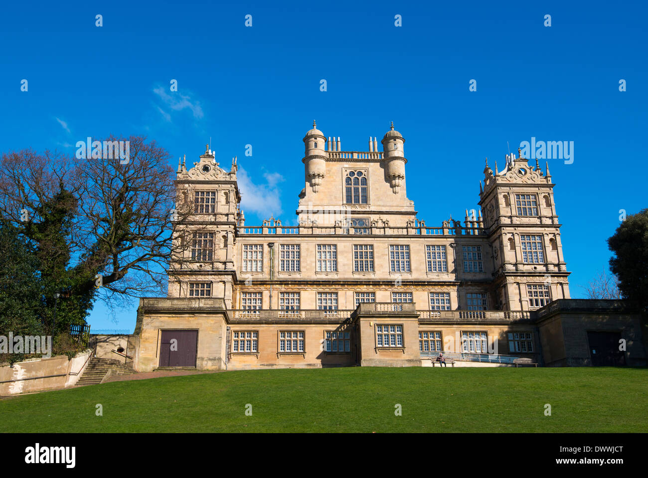 A sunny spring day at Wollaton Hall, Nottingham England UK Stock Photo ...