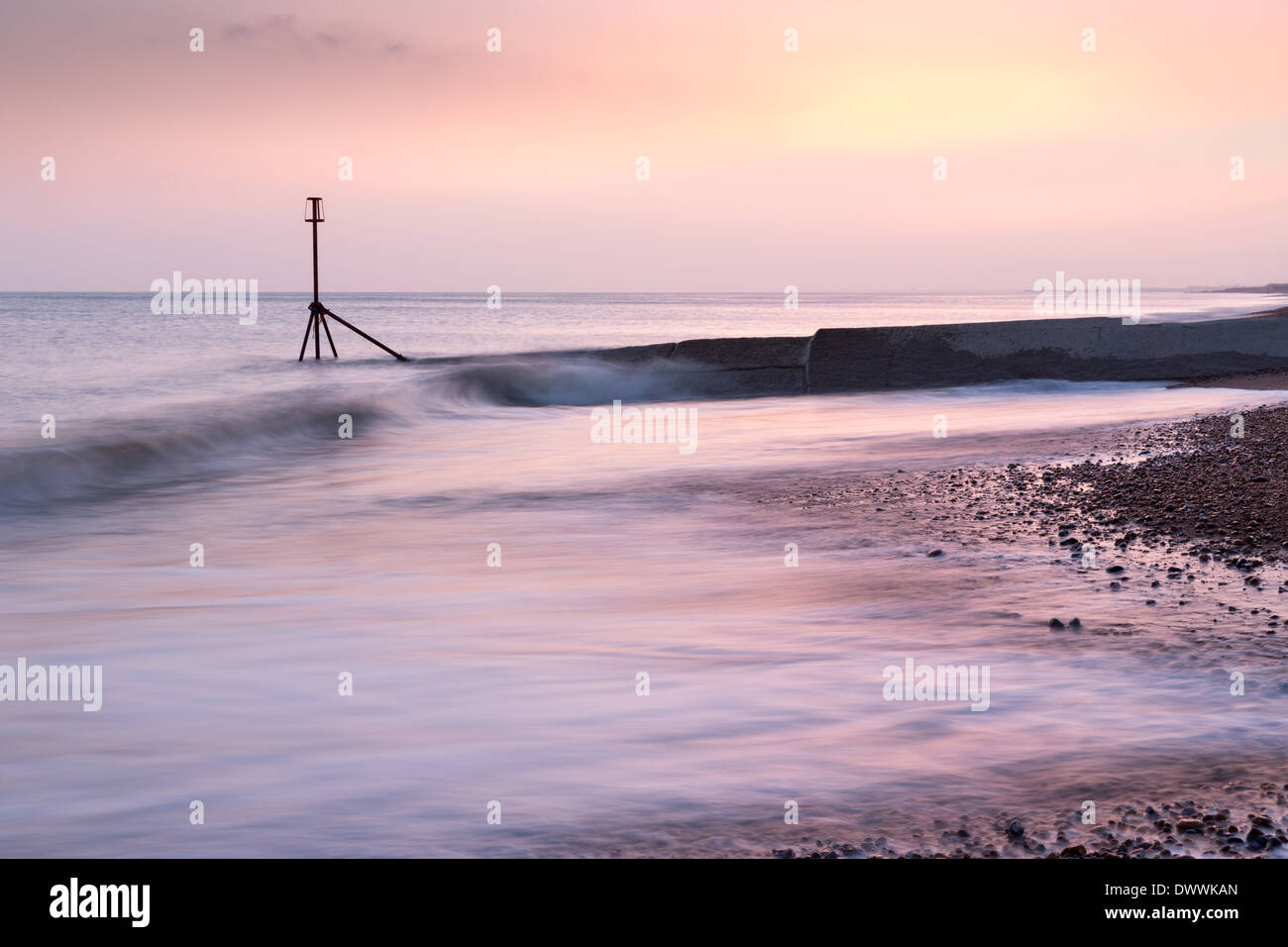 Sunset at Brighton Beach Stock Photo - Alamy