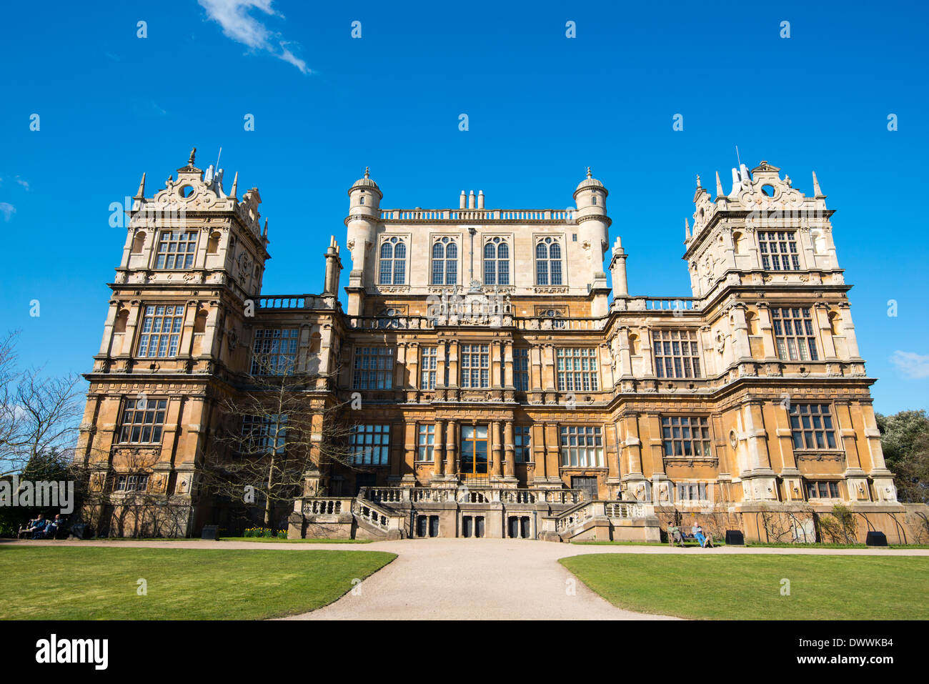 A sunny spring day at Wollaton Hall, Nottingham England UK Stock Photo ...