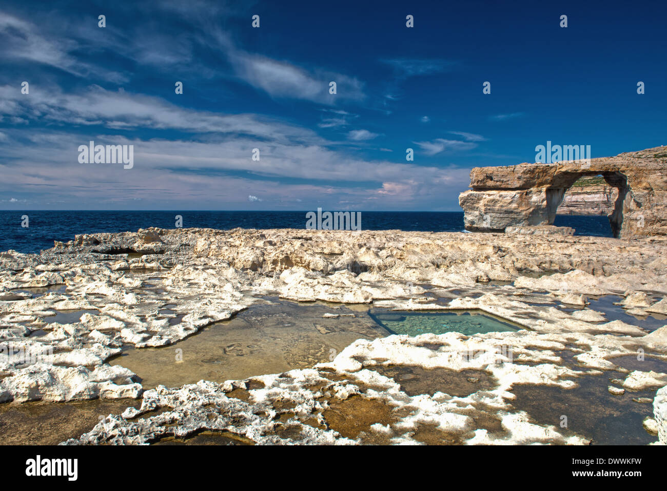 Azure Window (Tiequ Zerqa) Dwerja Bay, San Lawrenz, Gozo, Malta Stock ...