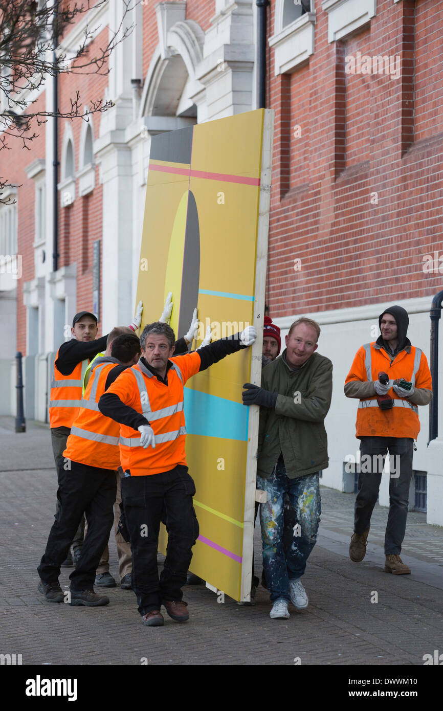 Art installation by German artist Lothar Götz at the Art14 art fair ...