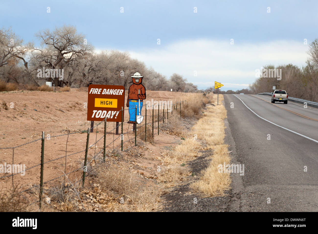 Smokey the Bear sign with notice of high fire danger. Photo by Janet ...