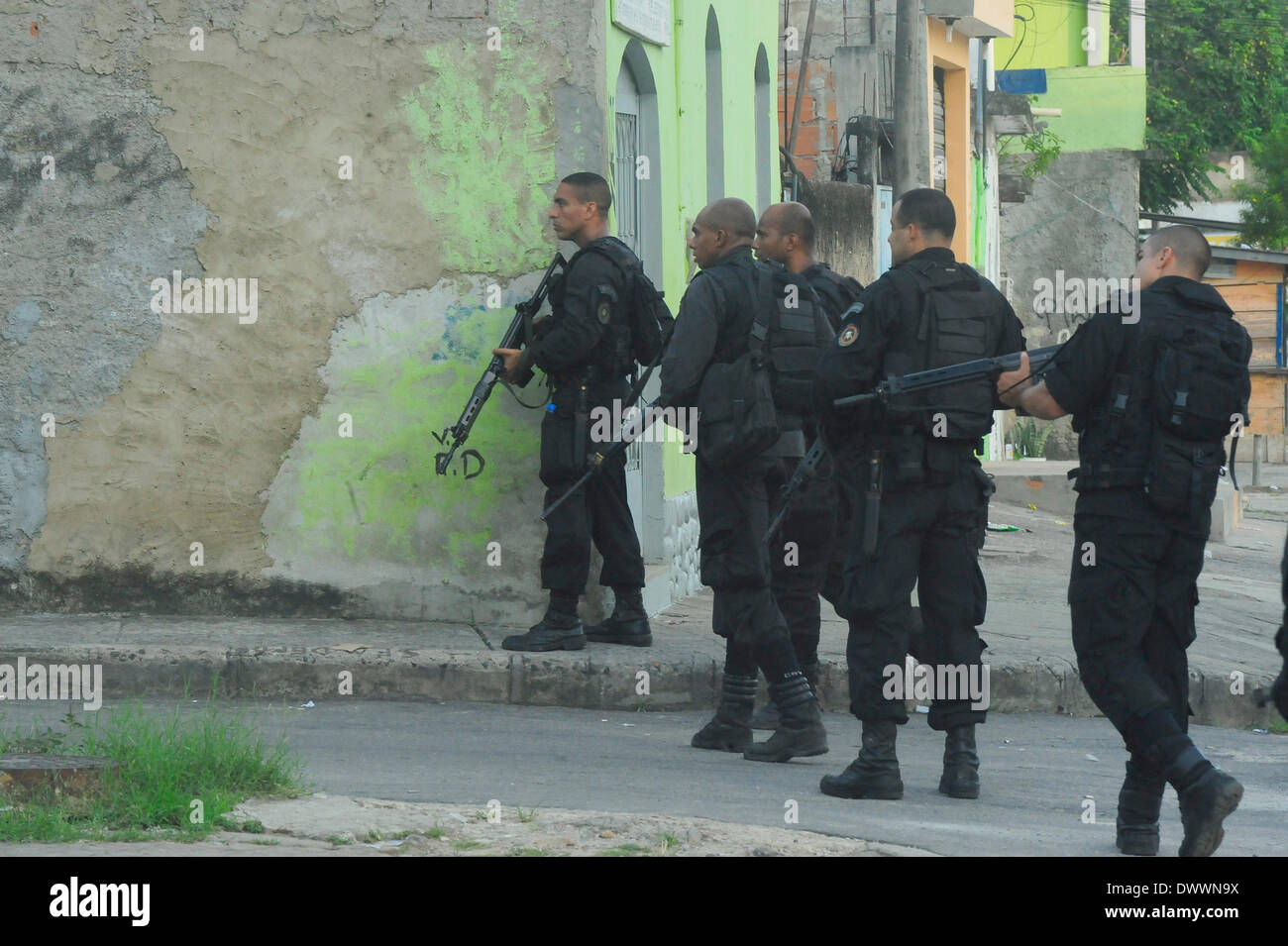 Rio de Janeiro, Brazil. 13th Mar, 2014. The Villa Kennedy in Bangu, in ...