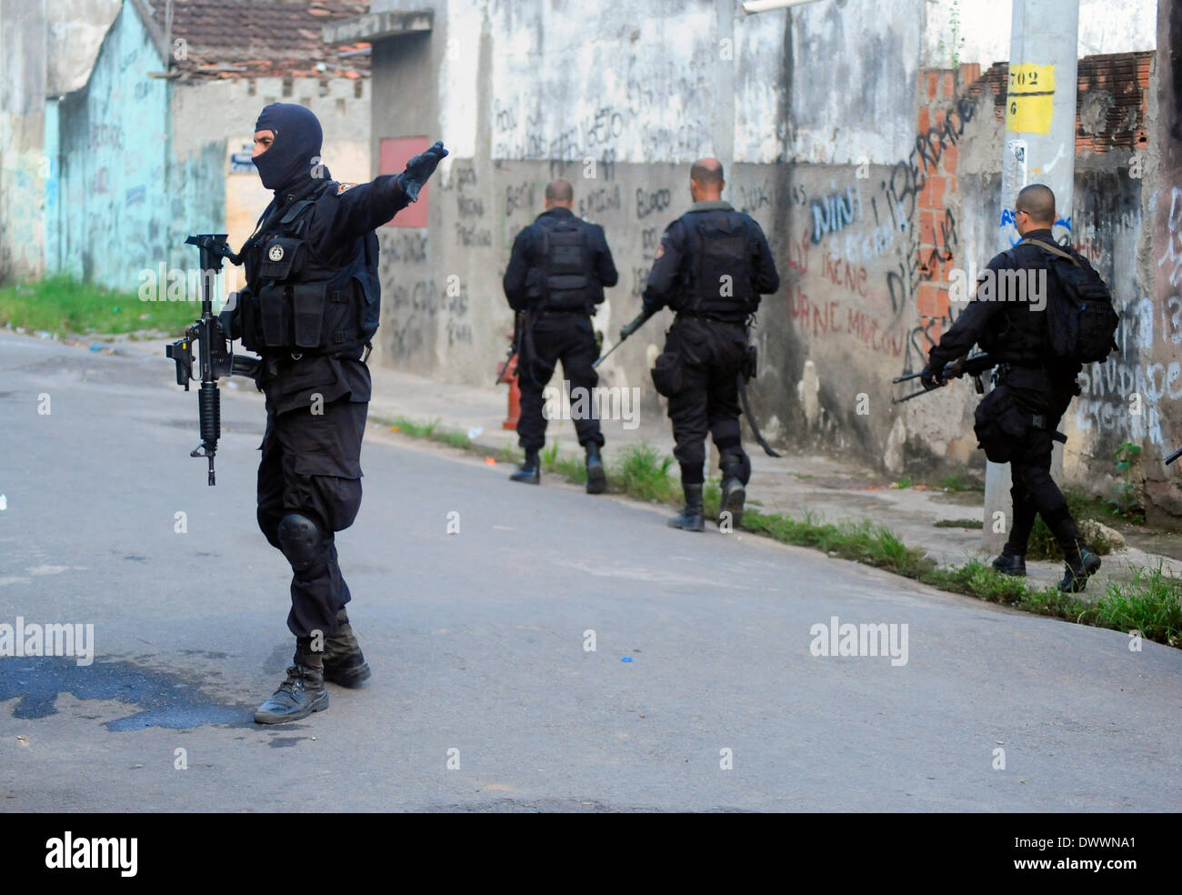 Rio de Janeiro, Brazil. 13th Mar, 2014. The Villa Kennedy in Bangu, in ...