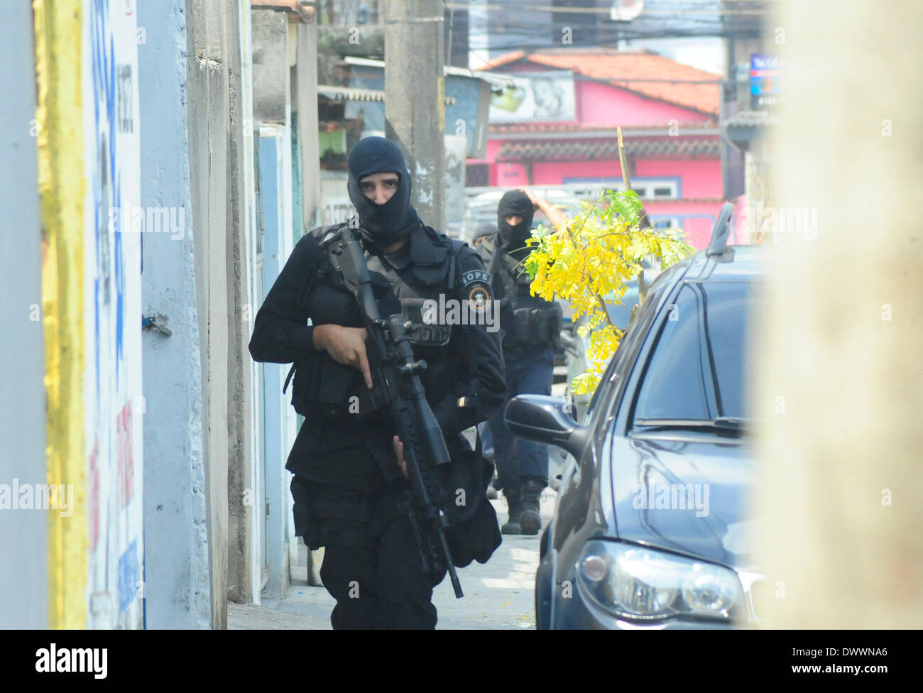 Rio de Janeiro, Brazil. 13th Mar, 2014. The Villa Kennedy in Bangu, in ...