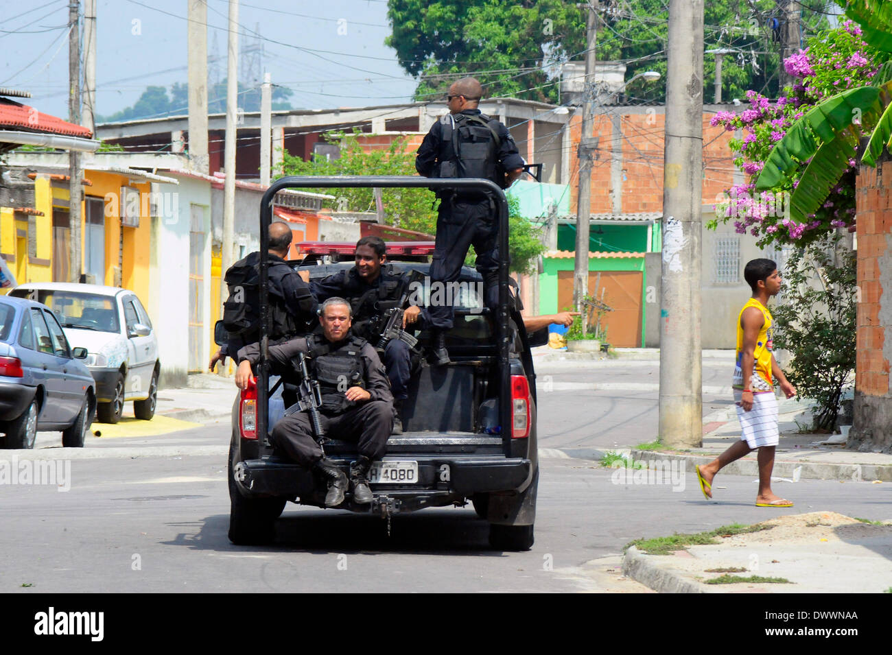 Rio de Janeiro, Brazil. 13th Mar, 2014. The Villa Kennedy in Bangu, in ...