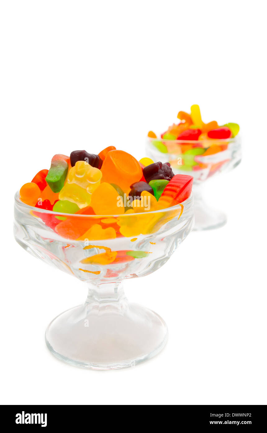 Colorful gummy bears in a cup Stock Photo - Alamy