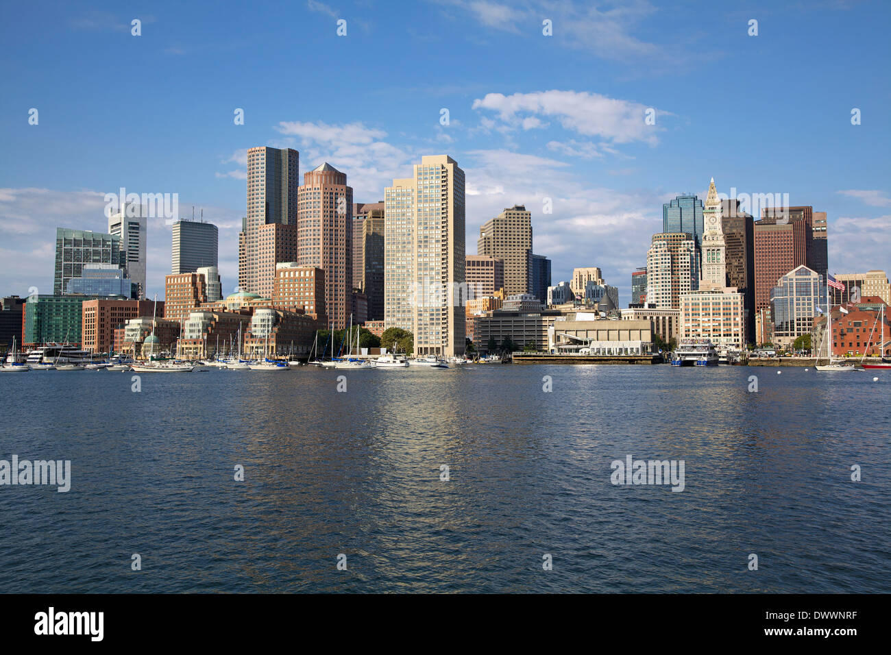 Boston skyline, Atlantic Ocean Stock Photo - Alamy