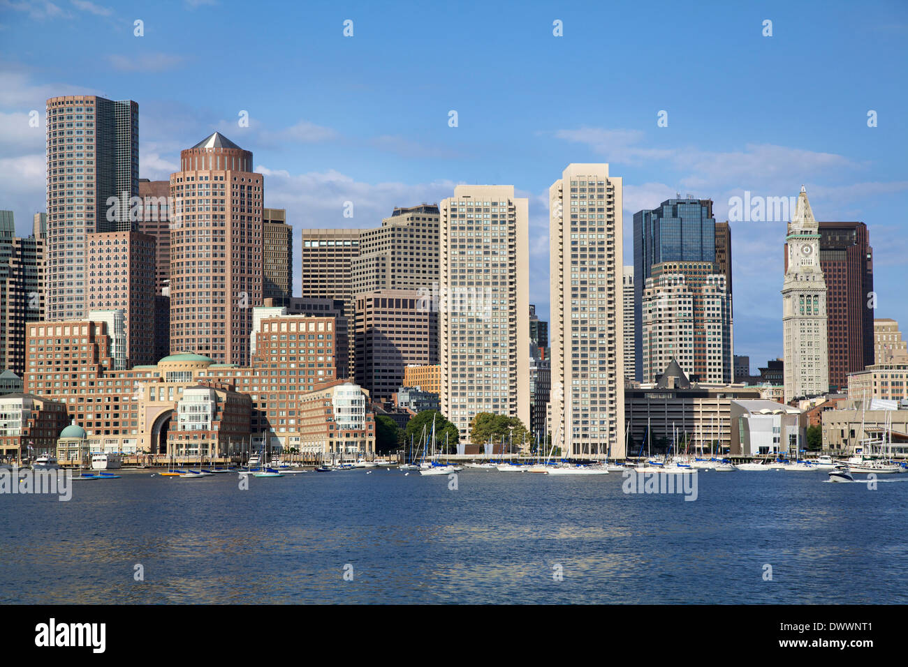 Boston skyline, Atlantic Ocean Stock Photo - Alamy