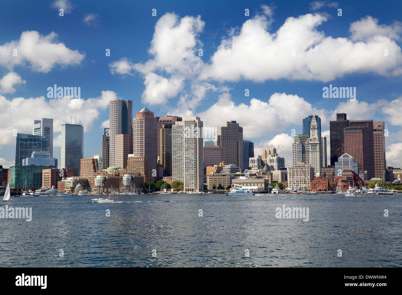 Boston skyline, Atlantic Ocean Stock Photo - Alamy