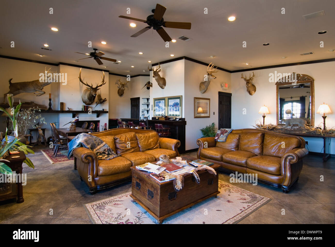 Living Quarters at Greystone Castle inear Mingus Texas Stock Photo - Alamy