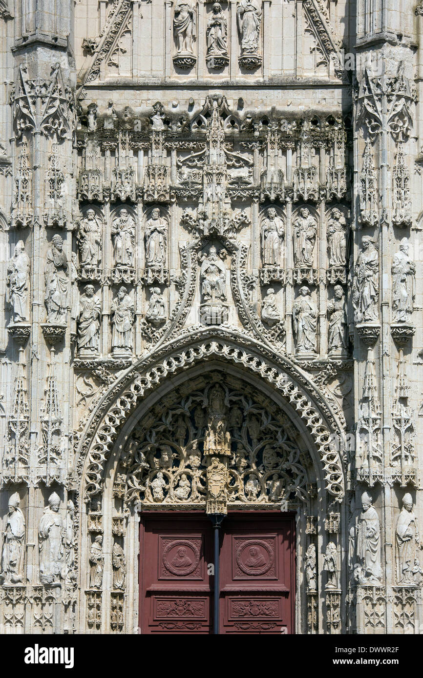 Abbey of St Riquier in the town of Saint-Riquier in the Somme area of ...