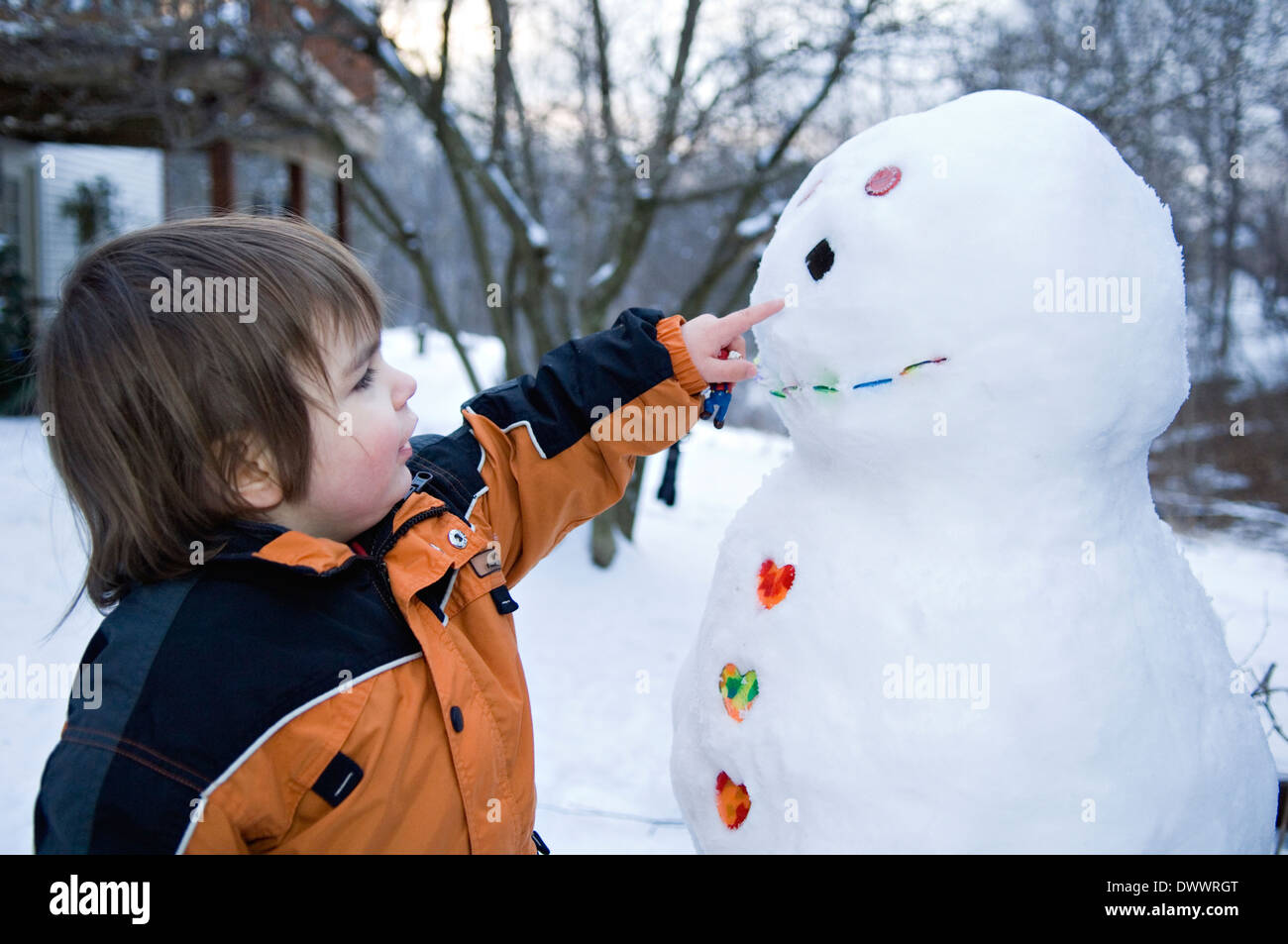 Snowman boy hi-res stock photography and images - Alamy