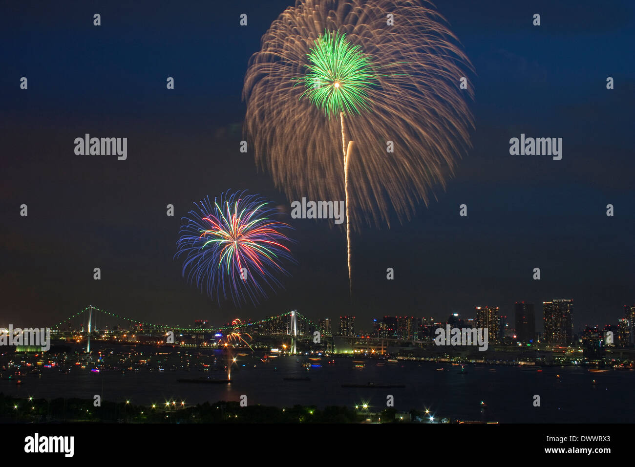 Tokyo Bay Fireworks Festival, Tokyo, Japan Stock Photo - Alamy