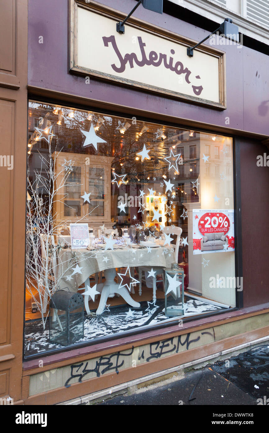 Window display of a homewares store on Boulevard Beaumarchais, Paris ...