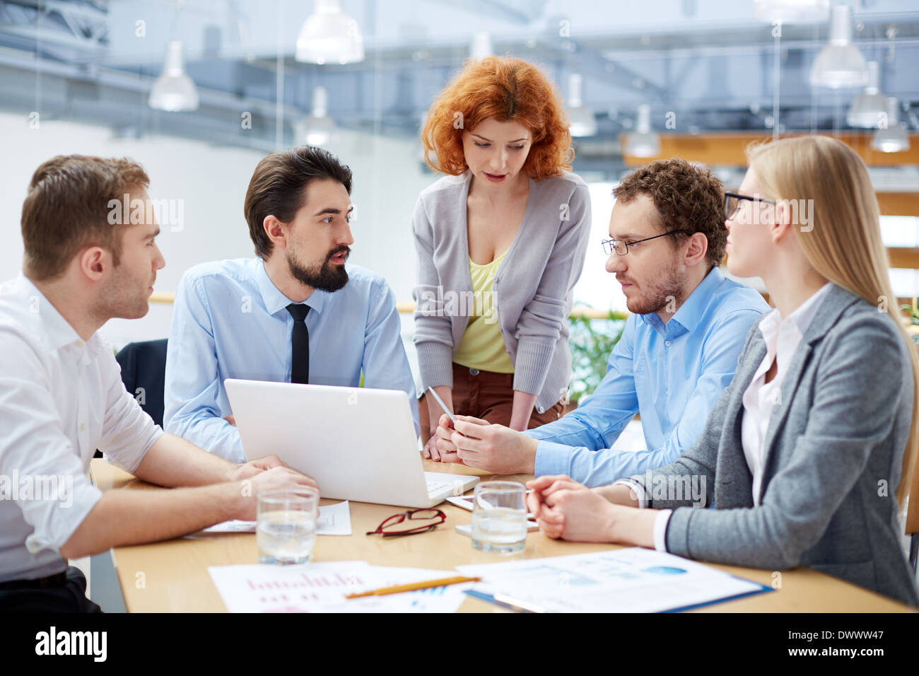 Business partners sharing ideas hi-res stock photography and images - Alamy