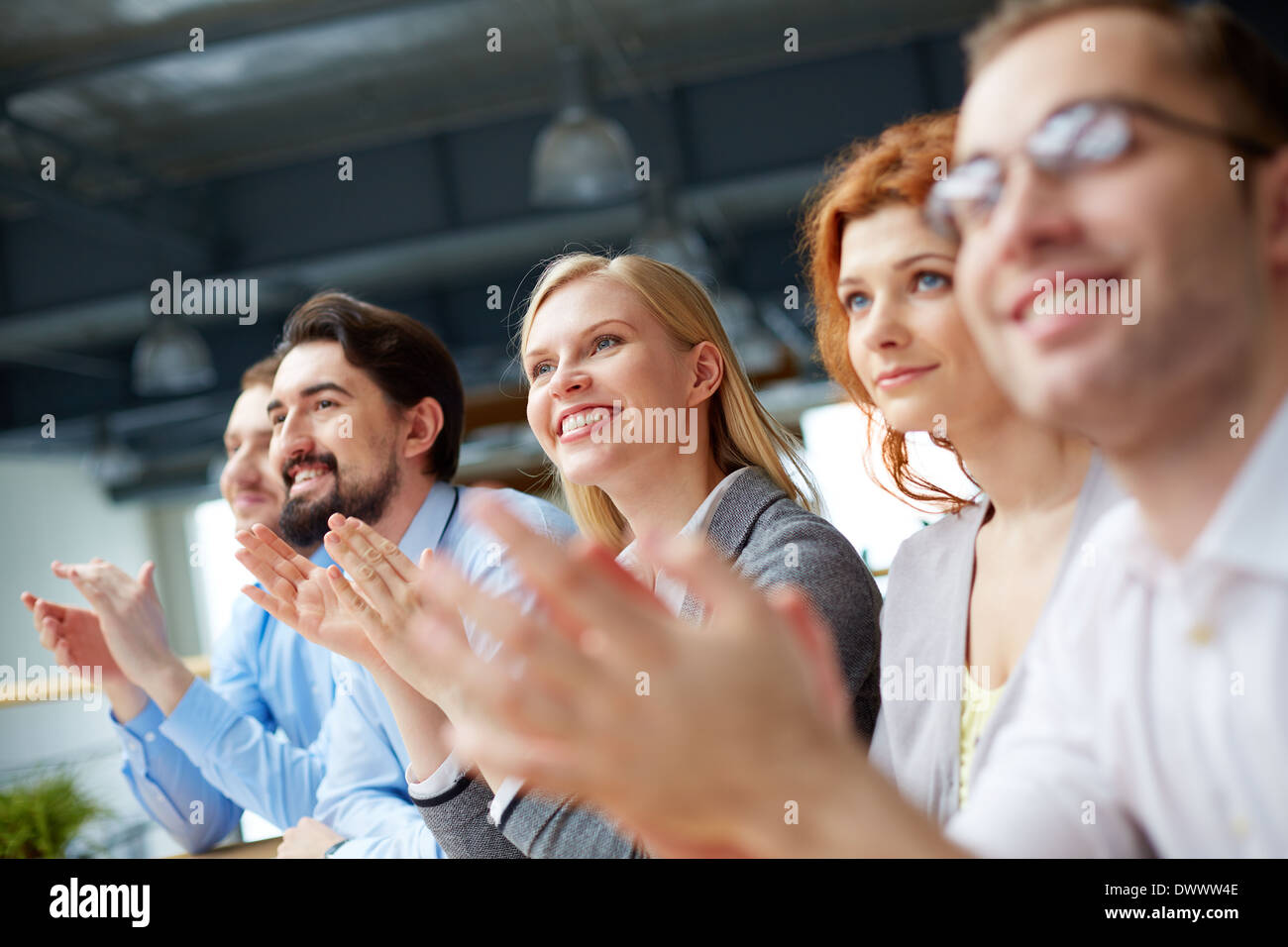 Business partners smiling great hi-res stock photography and images - Alamy