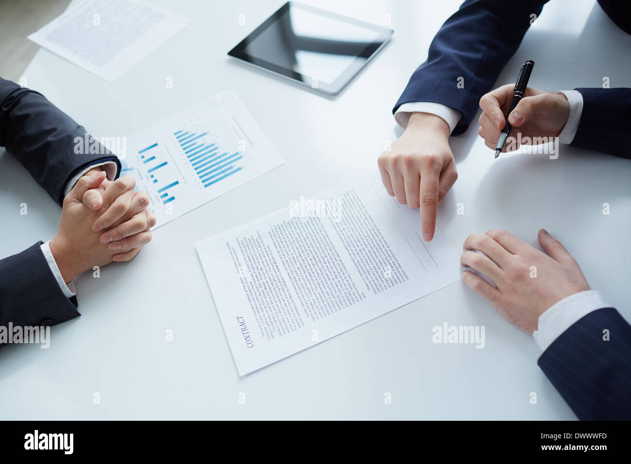 The process of signing new business contract Stock Photo - Alamy