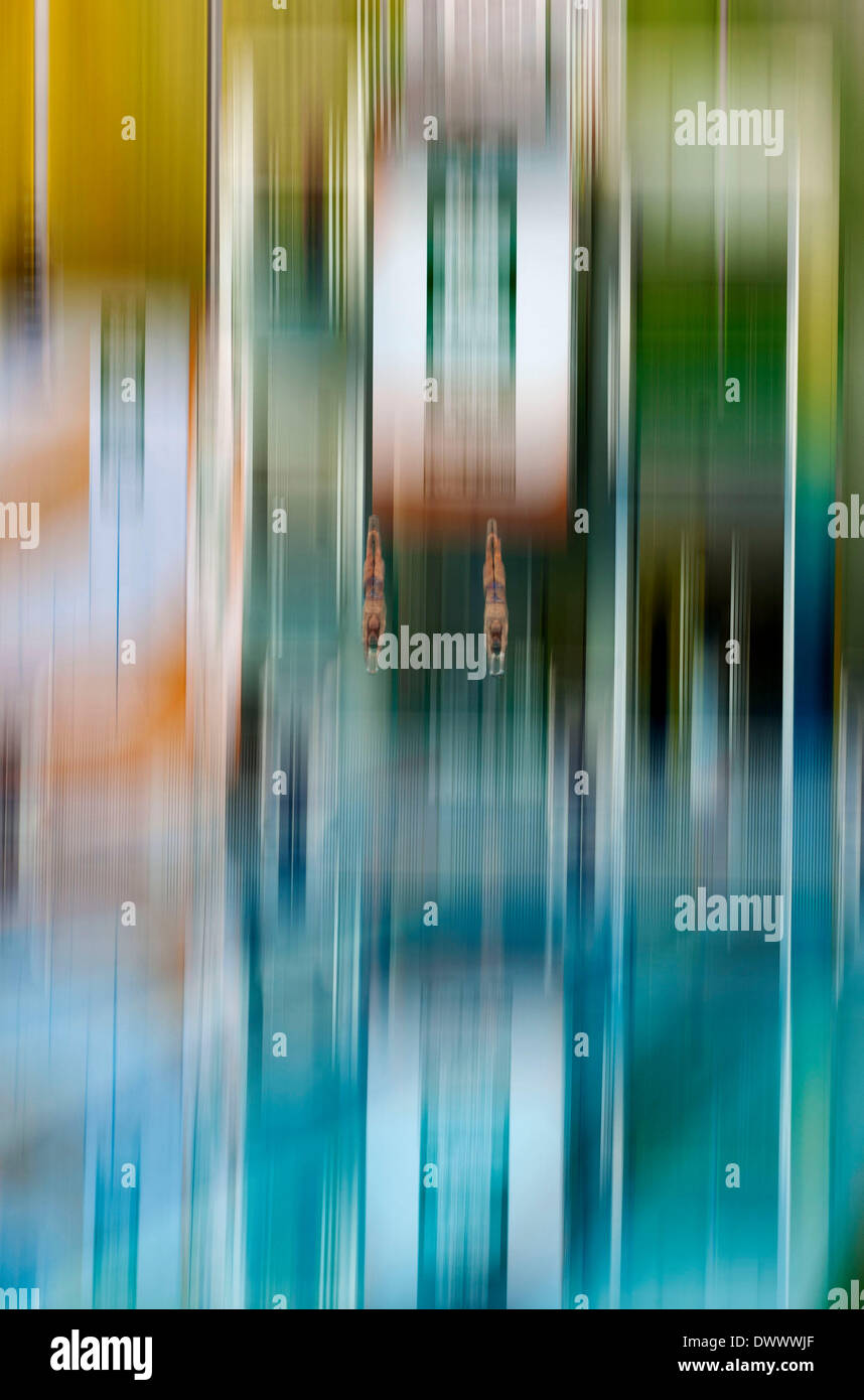 Beijing, China. 14th Mar, 2014. Cao Yuan/Lin Yue of China compete ...