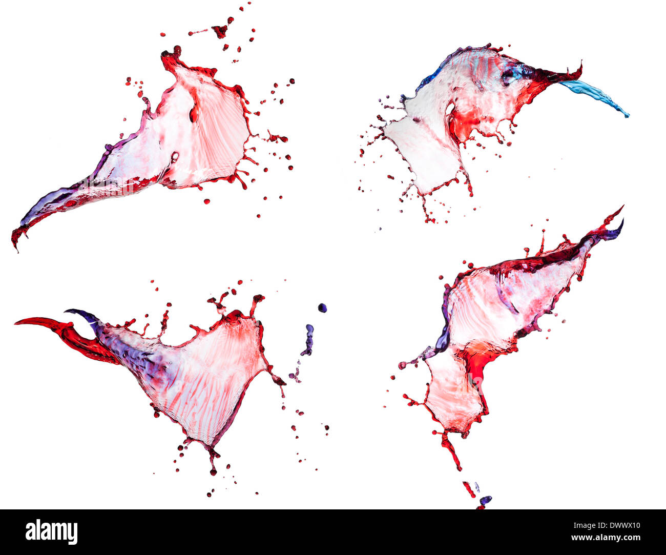 mixed splashes collection isolated on white background Stock Photo - Alamy