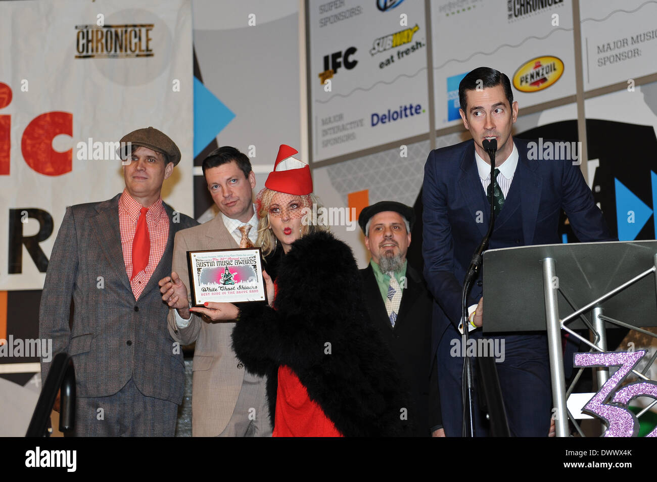 Austin, Texas, USA. 12th Mar, 2014. White Ghost Shivers receives Best ...