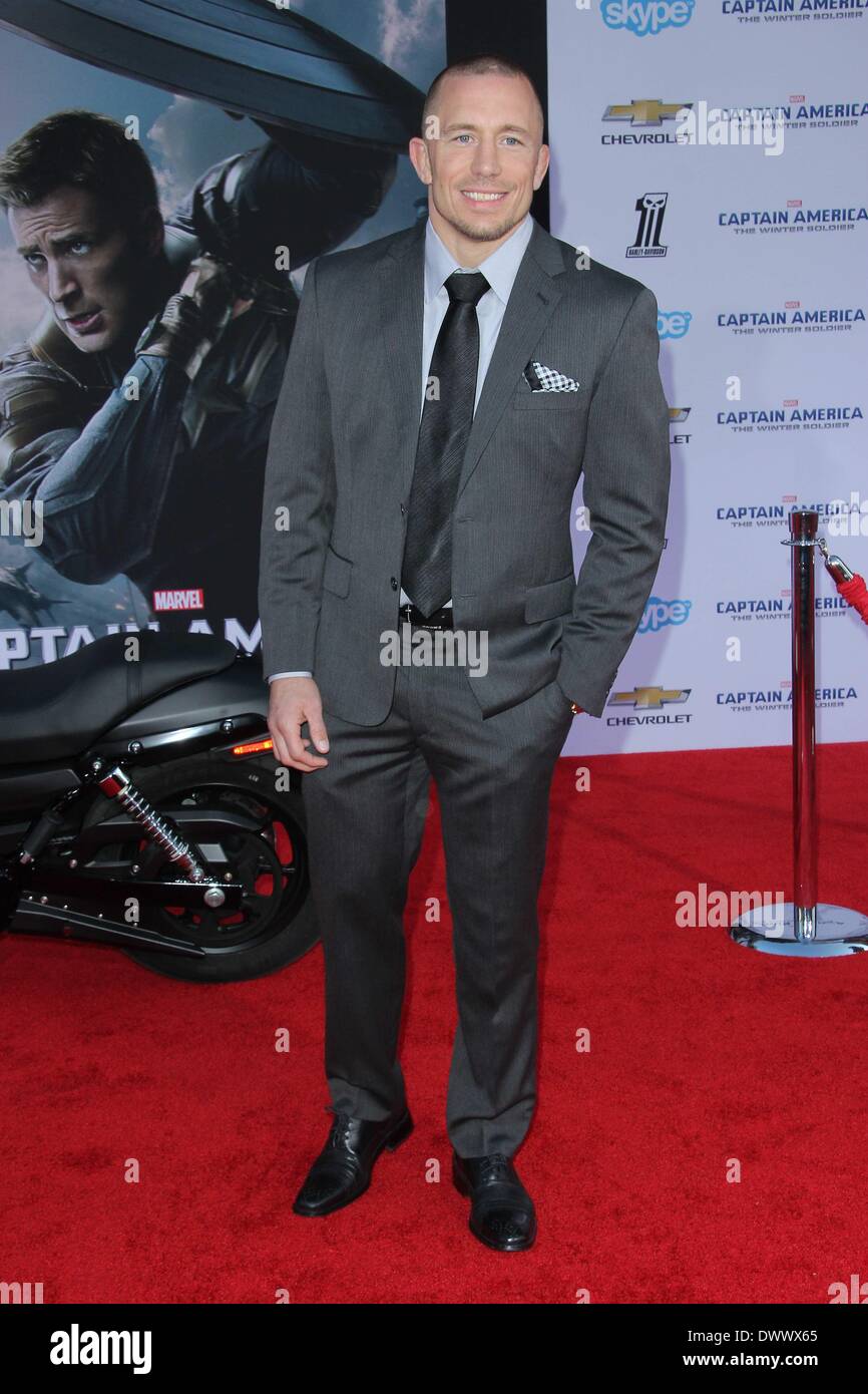 Los Angeles, California, USA. 13th Mar, 2014. Georges St-Pierre attends ...