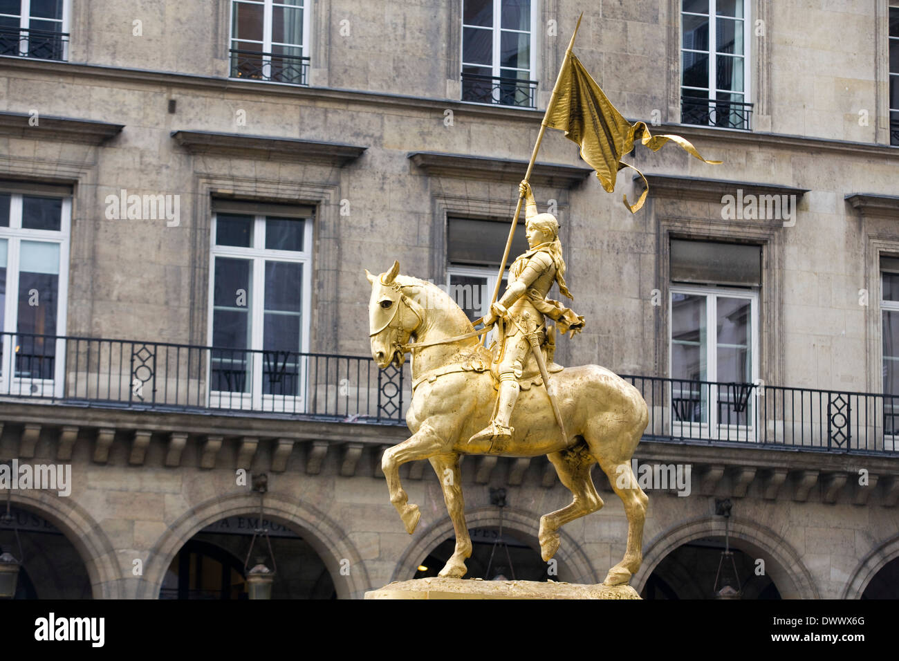 Statue of Joan of Arc at Place des Pyramides Paris France Stock Photo ...