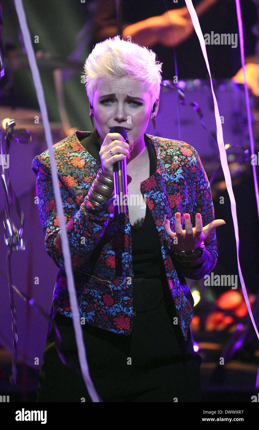 Cologne, Germany. 13th Mar, 2013. Ela, singer from the band "Elaiza ...