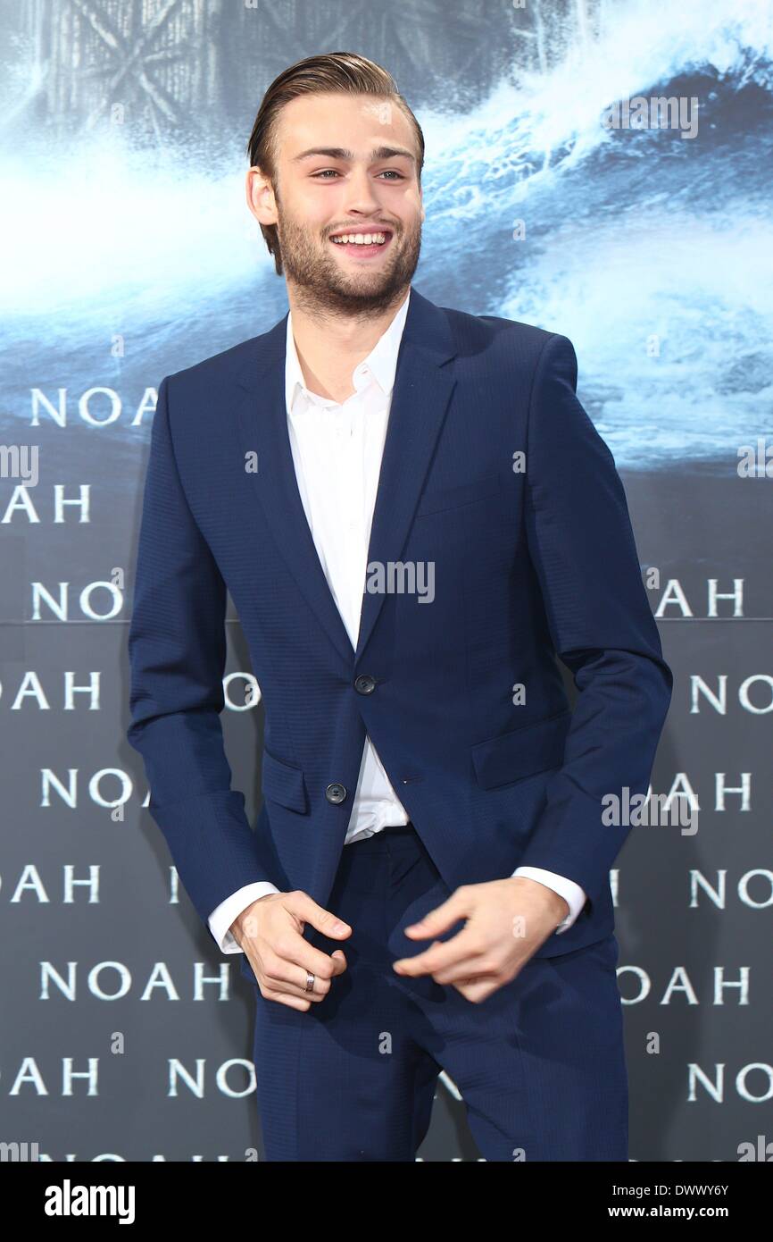 British actor Douglas Booth attend the "Noah" Germany Film Premiere at ...