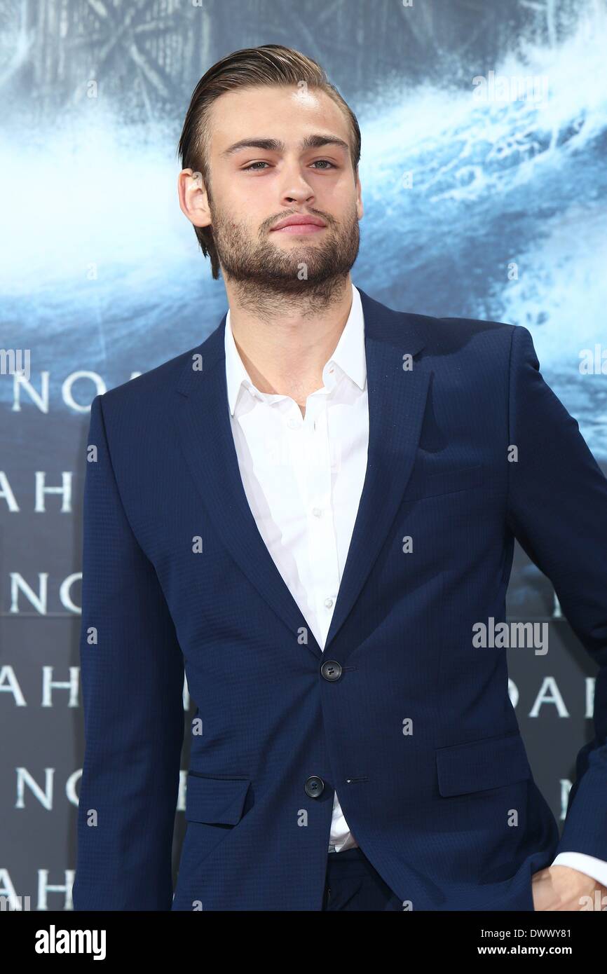 British actor Douglas Booth attend the "Noah" Germany Film Premiere at ...