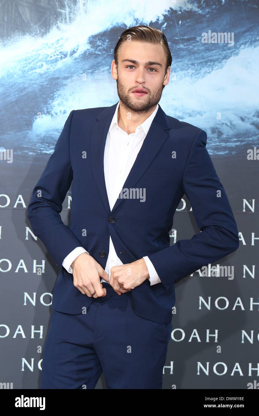 British actor Douglas Booth attend the "Noah" Germany Film Premiere at ...