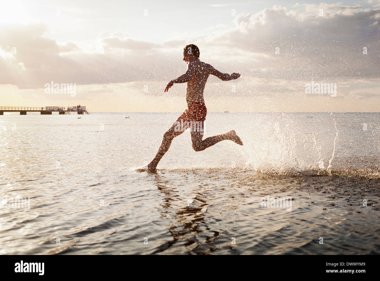 Man running bath hi-res stock photography and images - Alamy