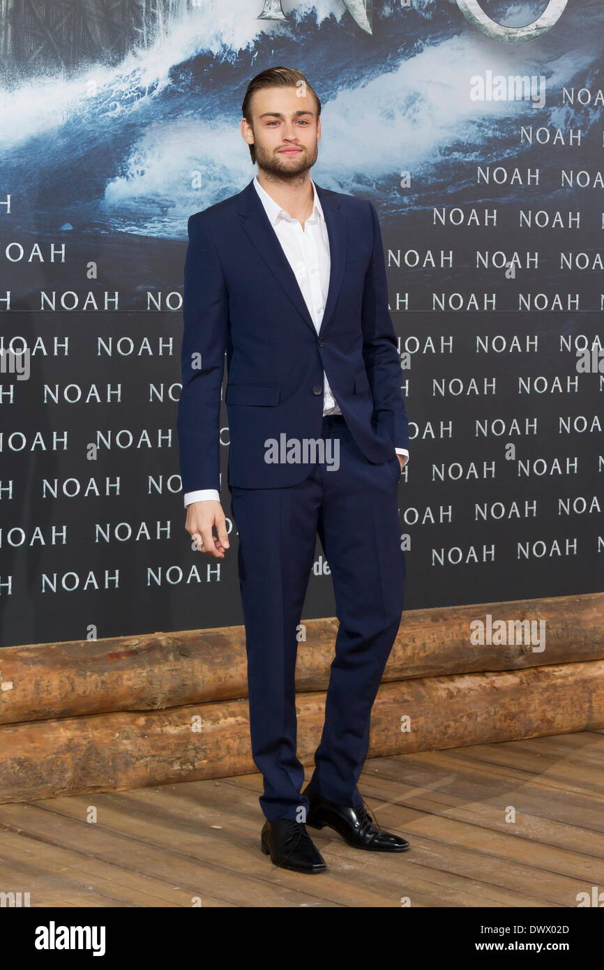 British actor Douglas Booth attend the "Noah" Germany Film Premiere at ...