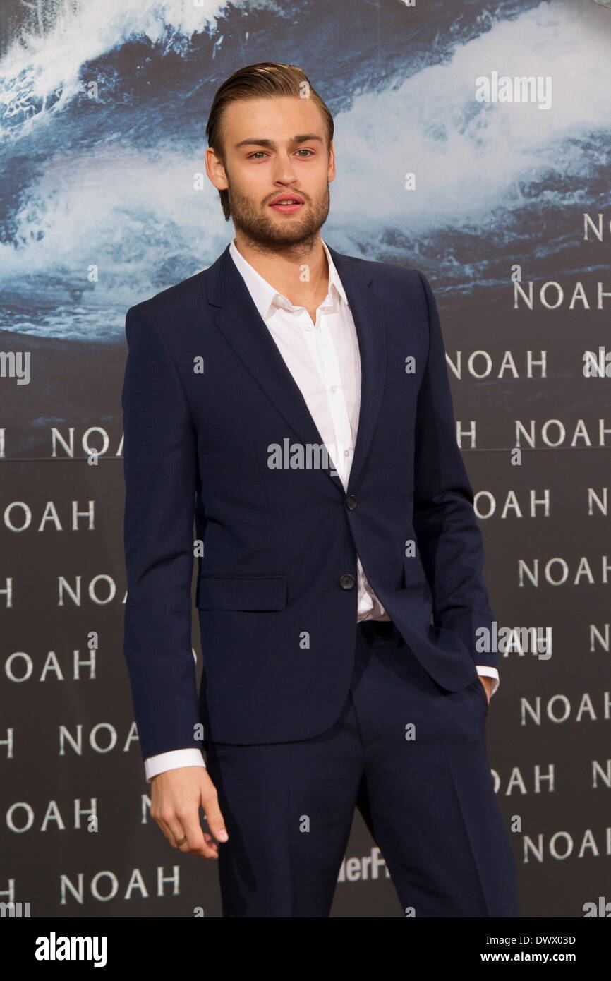 British actor Douglas Booth attend the "Noah" Germany Film Premiere at ...