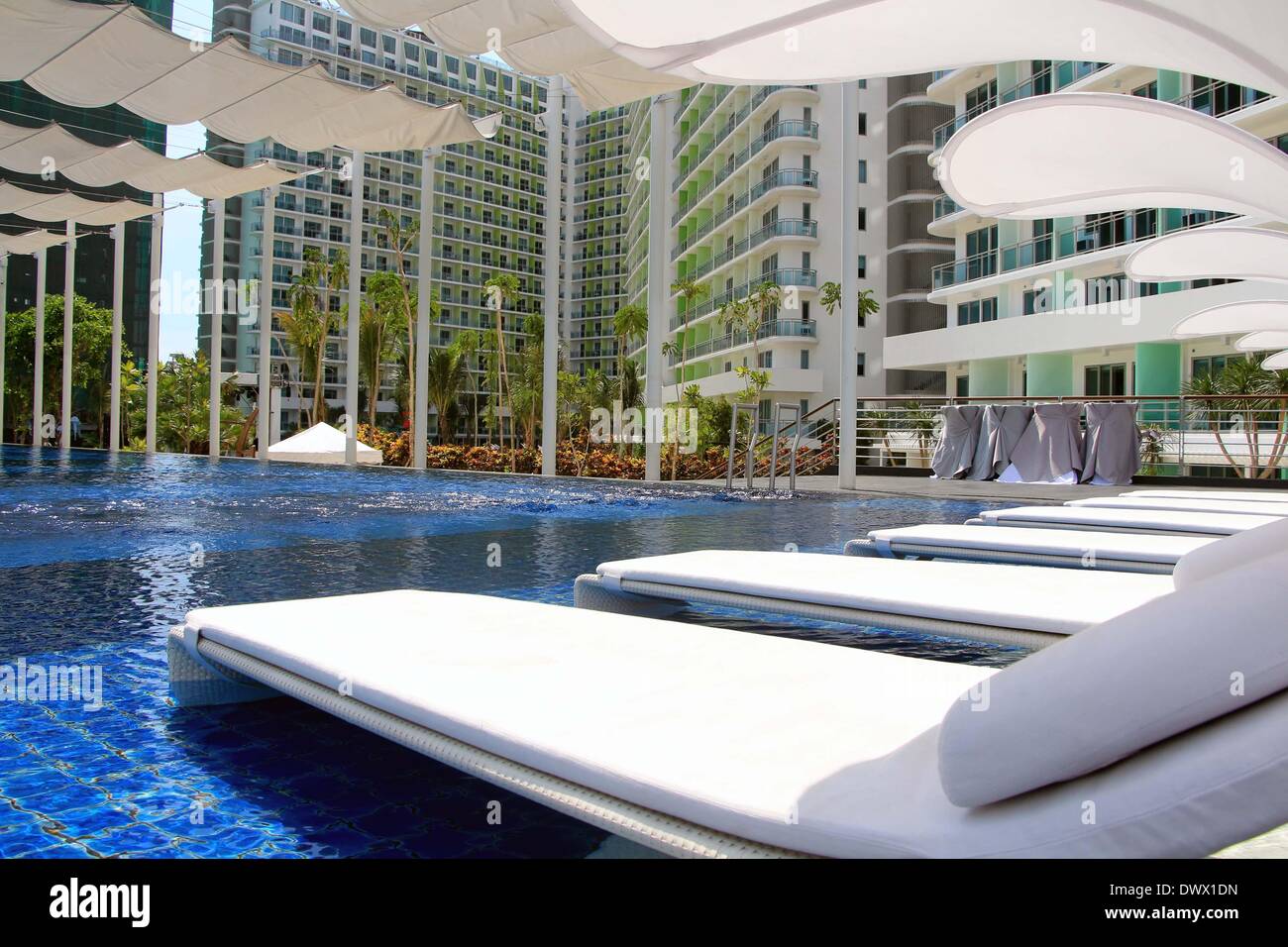 Paranaque, Philippines. 13th March, 2014: Lap Pool part of Azure Urban ...