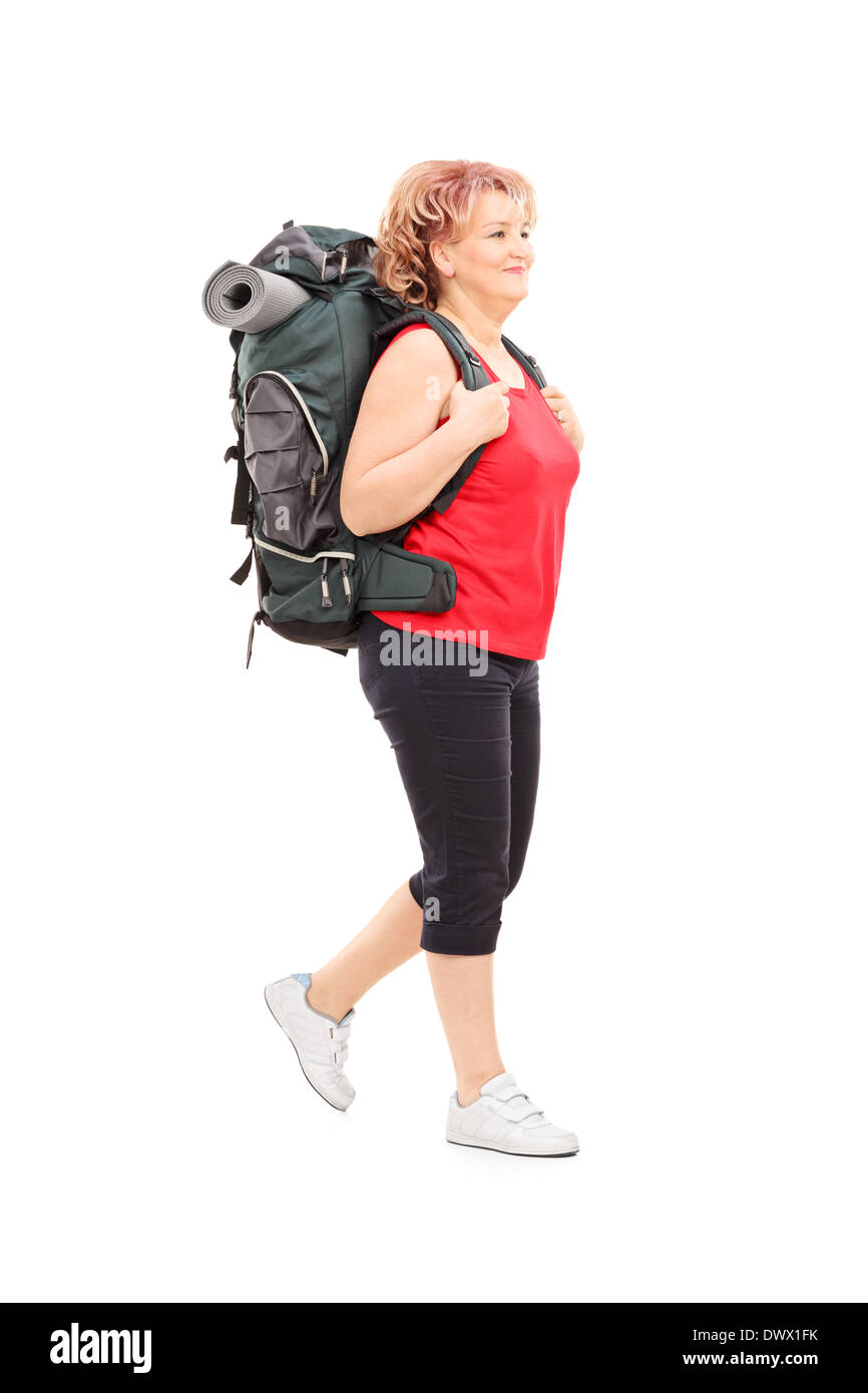 Mature woman hiker Cut Out Stock Images & Pictures - Alamy
