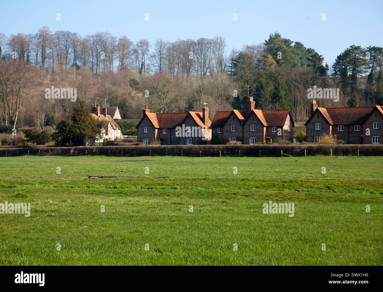 Hambleden Village Homes in Buckinghamshire in UK Stock Photo - Alamy