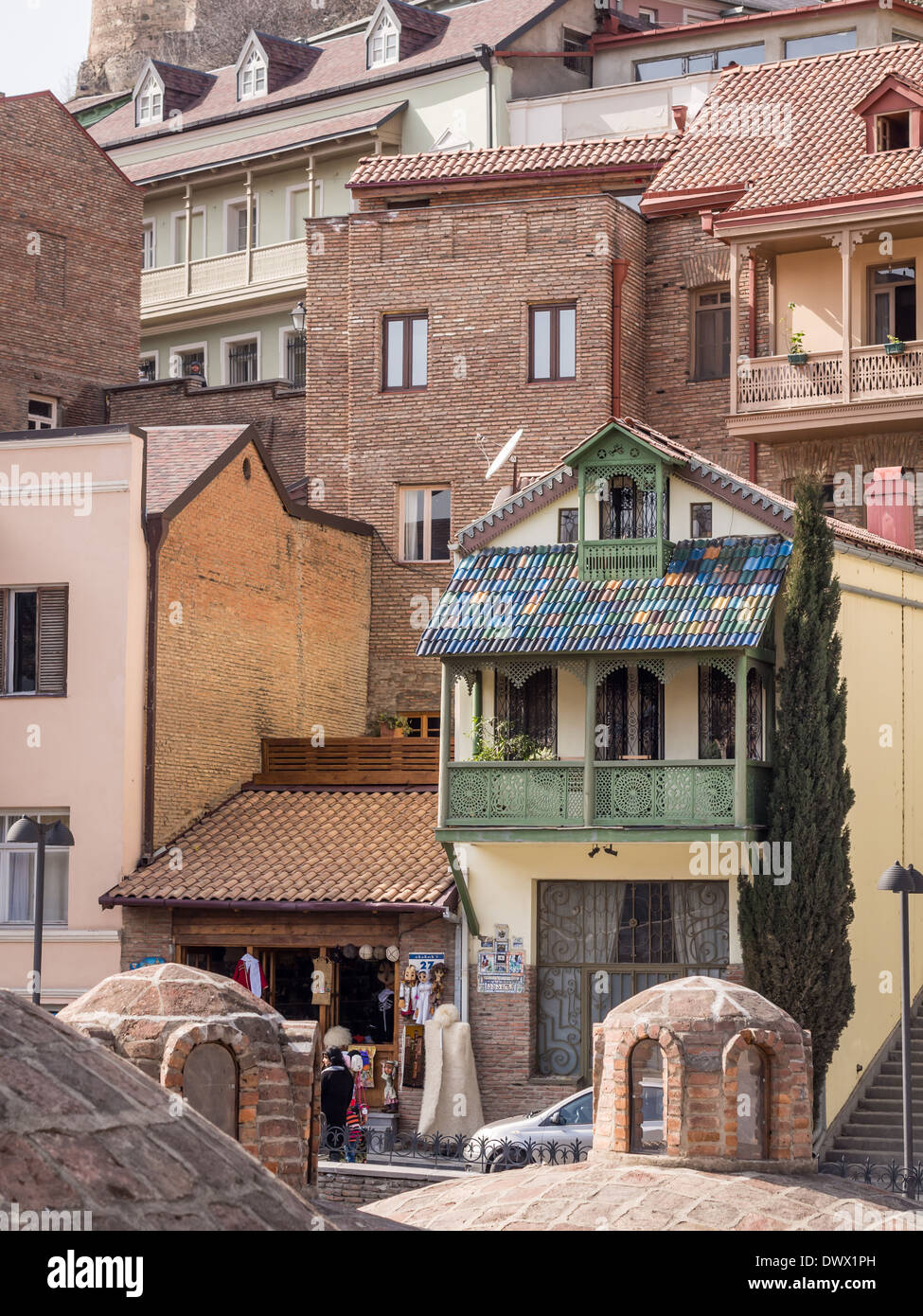 Abanotubani (sulphur baths) and the architecture of the Old Town in ...