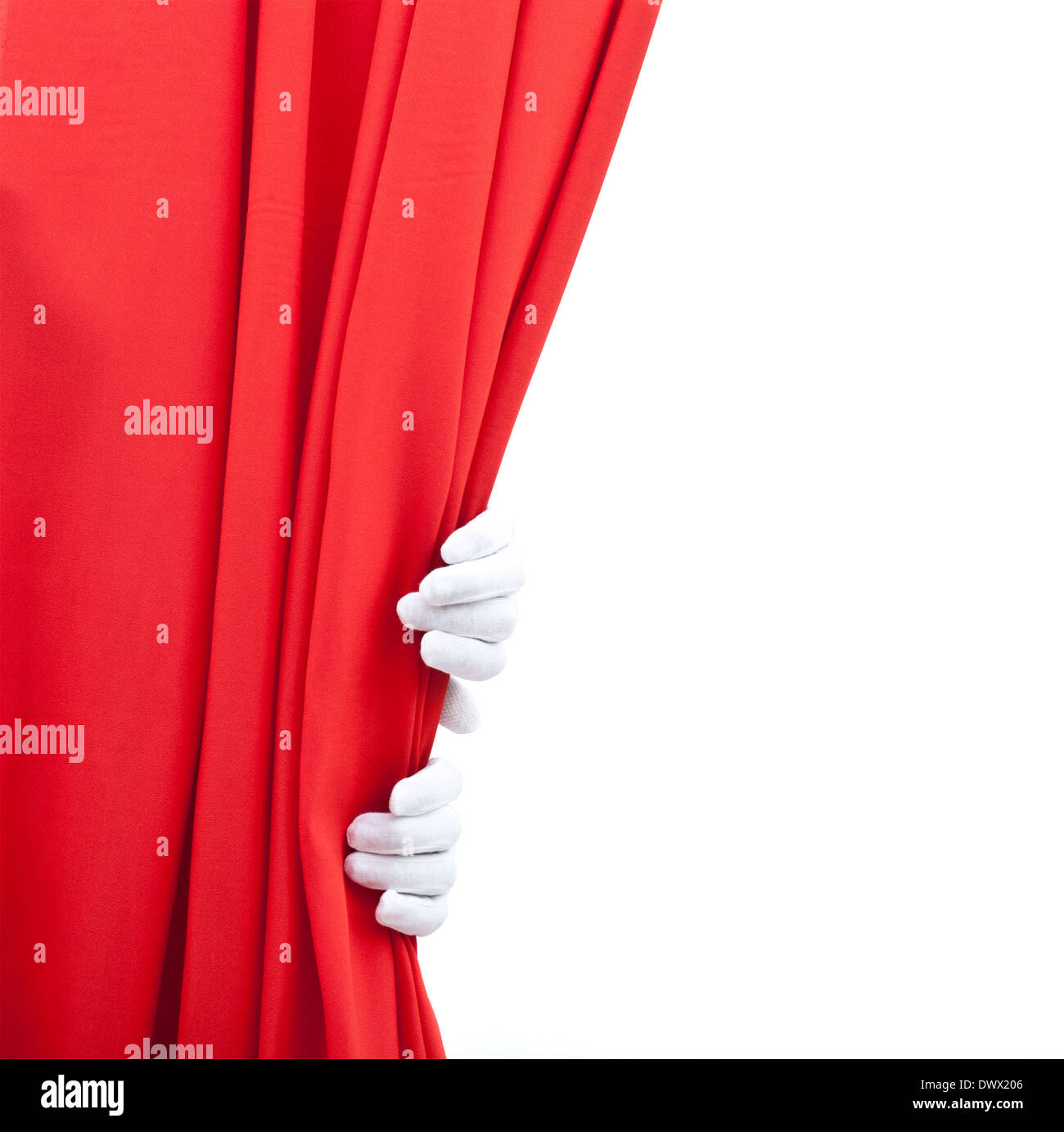Stage curtain hands hi-res stock photography and images - Alamy