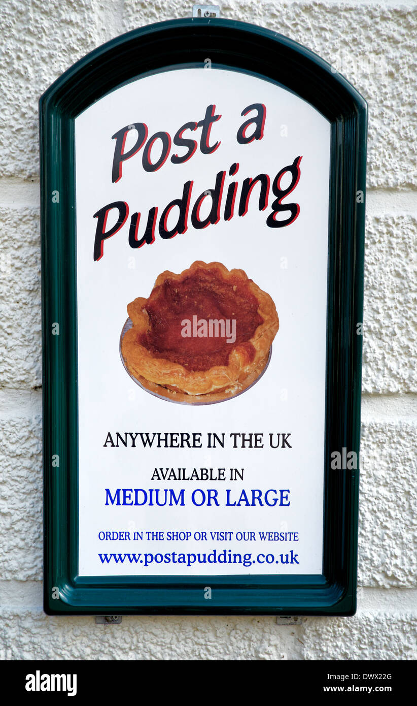 post a pudding anywhere in the uk sign Bakewell Derbyshire england ...